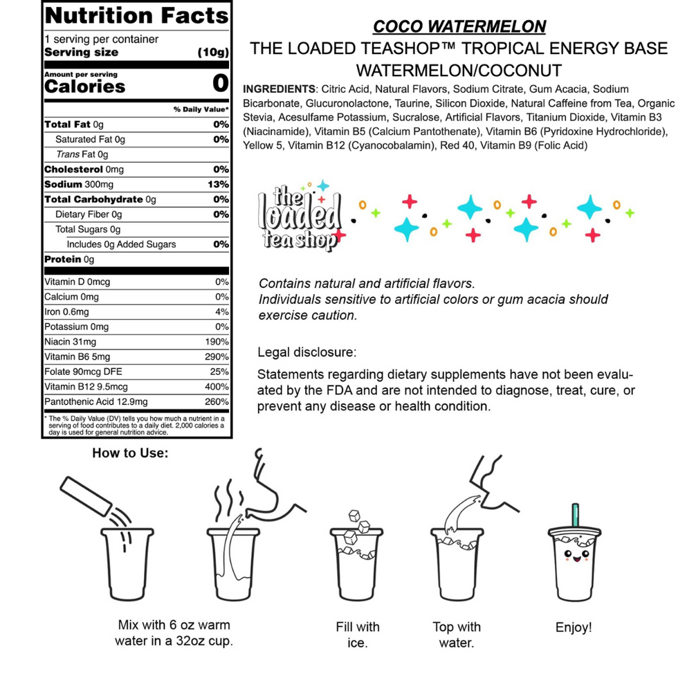 Coco Watermelon | Loaded Tea Powder | Tropical, Coconut & Watermelon ...