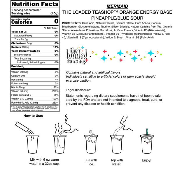 Mermaid | Loaded Tea Powder At Home | Orange, Sour Blue & Pineapple ...